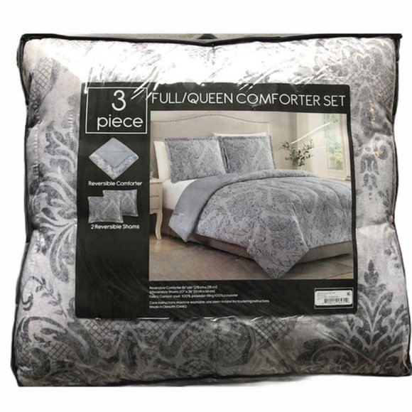 Ellison | Bedding | 3 Piece Fullqueen Reversible Comforter Set | Poshmark